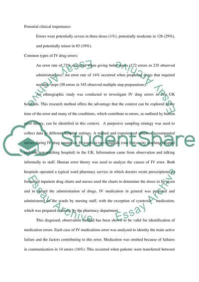 Medication Errors V S Bar Coding Essay Example Topics And Well Written Essays 1000 Words