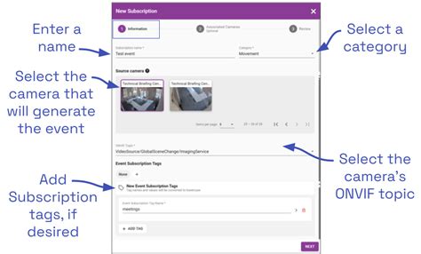 Adding An Onvif Subscription Orchid Recorder Administrator Guide 2412