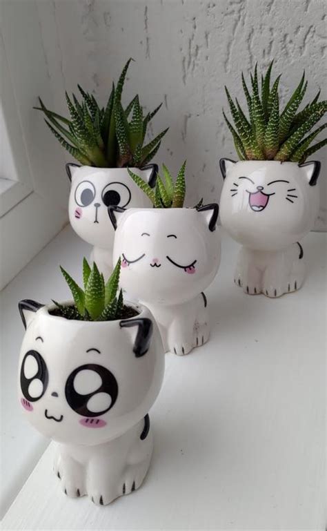 Декоративные подарочные вазоны котики — цена 220 грн в каталоге Кашпо Купить товары для дома и