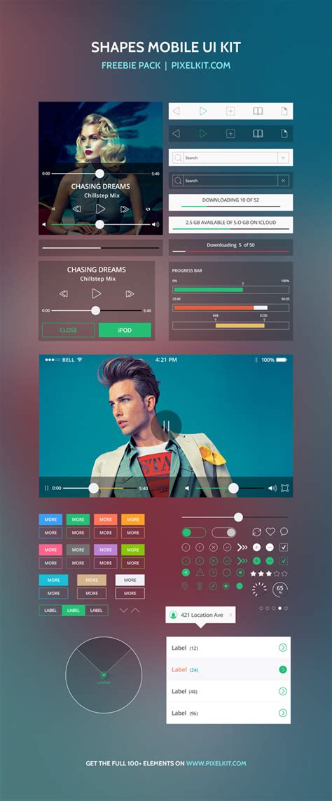 Shapes Mobile Ui Kit Graphicburger