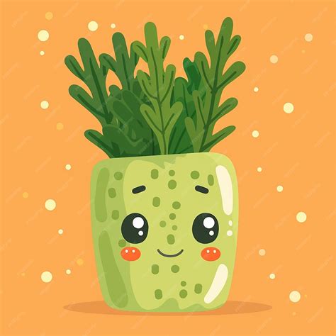 Adorable Cartoon Dill Character With A Cheerful Clap Premium Ai