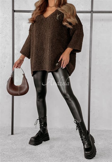 Pullover Oversize Cocomore Dreamy Escape Schokoladenbraun Andżela