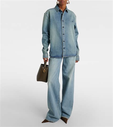 블루 Cassandre 데님 셔츠 Saint Laurent Mytheresa