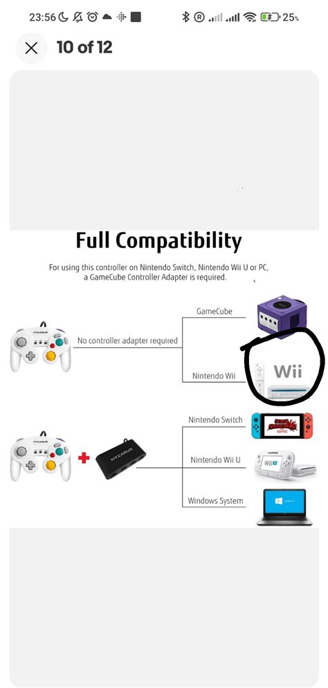 This 3rd Party Gamecube Remote Shows Compatible Systems Shows Wii