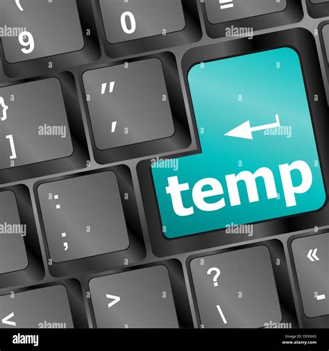 Temp Word On Computer Keyboard Key Stock Photo Alamy