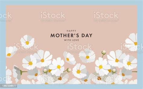 어머니의 날 파스텔 색상으로 손으로 그린 봄 꽃과 배너 포스터 표지 소셜 미디어를위한 트렌디 한 타이포그래피가있는 현대 미술 스타일의 인사말 카드 디자인 어버이날에 대한