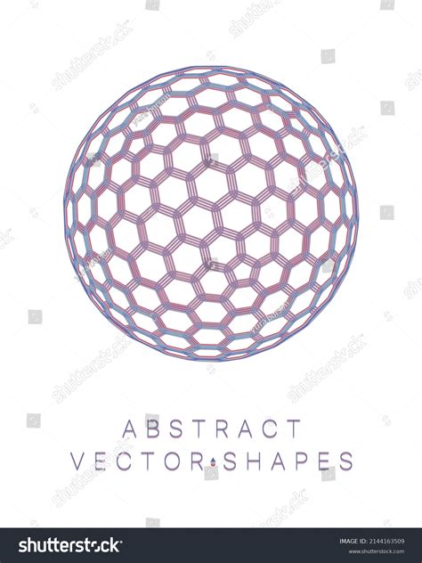 Geometric Shape Design Wireframe Illustration Molecular Stock Vector Royalty Free 2144163509