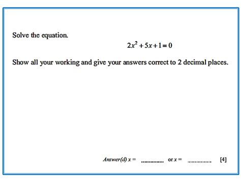 Quadratic Formula Igcse At Mathematics Realm