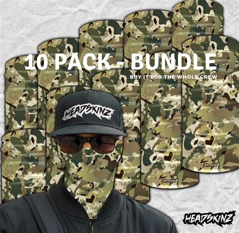 Bulk Pack Multicam Headskinz 10 Unit Pack