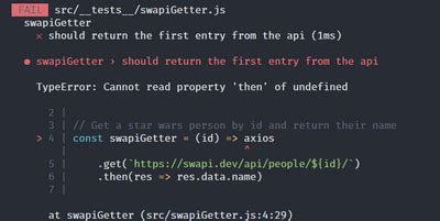 SwC Mocking Asynchronous Functions With Jest