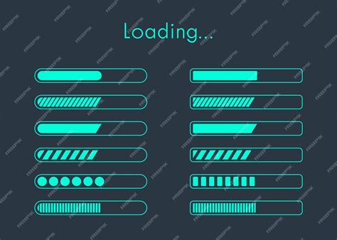 premium vector progress download loading bar collection user interface element vector illustration