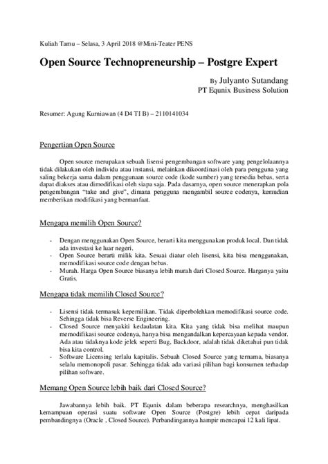 Doc Open Source Technopreneurship