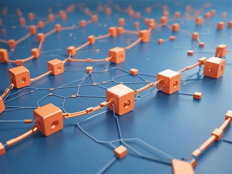 Premium Ai Image Le Blockchain Concept Chain Of Network Connections