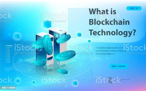 큰 데이터 처리 미래 데이터 센터 Cryptocurrency 및 Blockchain 아이소메트릭 구성 스마트 오브젝트와 스마트 기술 디자인의 에너지 역의 개념 작업