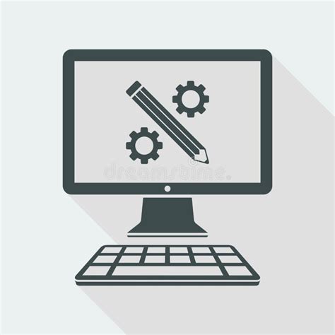 Creative Digital Process Vector Flat Icon Stock Vector Illustration Of Internet Service