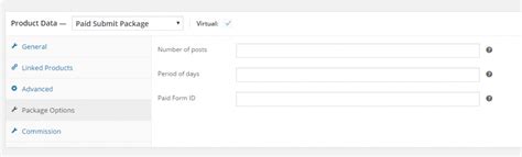 adding frontend submit form with paid packages wordpress