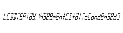 14 Segment Display Font Daddynom
