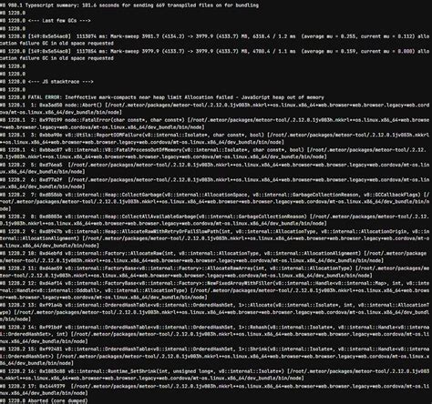 Ineffective Mark Compacts Near Heap Limit Allocation Failed