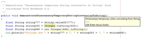 inspired by actual events netbeans 8 0 s five new performance hints