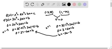 solved find constants a b and c such that the graph of f x x 3 a x