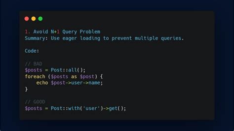 Laravel Php Webdevelopment Mysql Performancetips Cleancode Devlife Sheek Forid