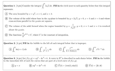 Solved Question 1 1 Pts Consider The Integral 21 Dr