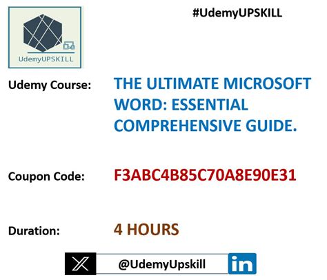Learn Microsoft Word With A Certificate Udemyupskill Posted On The Topic Linkedin
