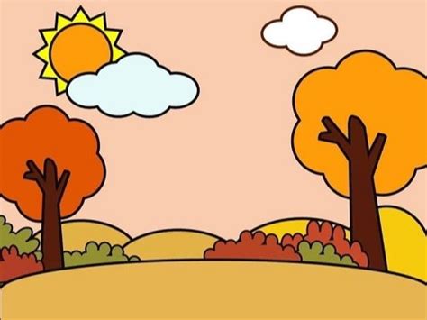 نقاشی جنگل کودکانه ساده و زیبا برای کلاس اول دوم سوم تــــــــوپ