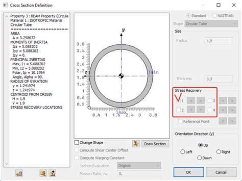 femap 11 4 stress recovery points after using solid center lines api
