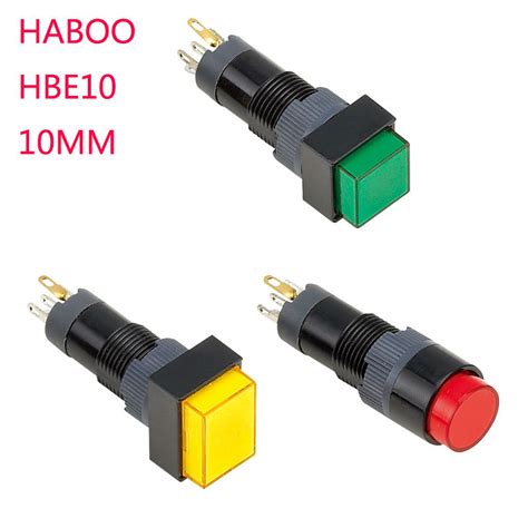 Hbeseries 10mm On Off Illuminated Led Light Switch 12pcslot Led Push Button Switch Latching 6v