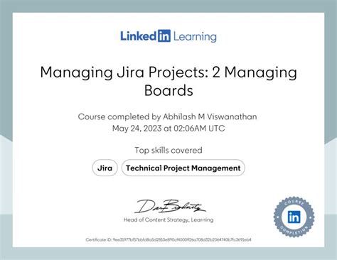 abhilash m viswanathan on linkedin certificate of completion