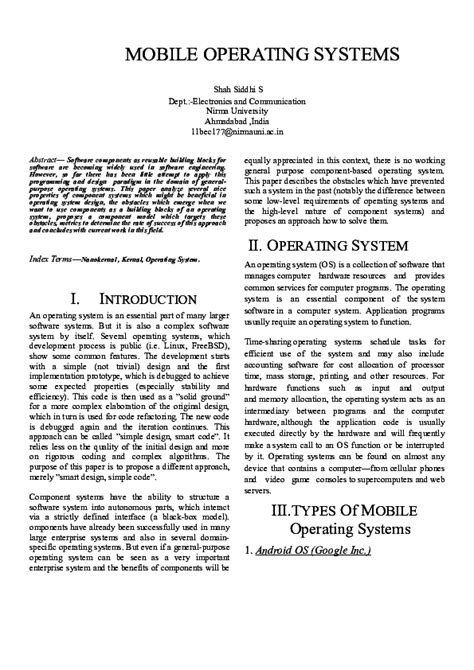 Doc Mobile Operating System