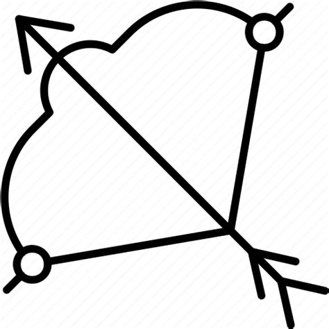 Viking Bow Arrow Contour Silhouette Weapon Icon Icon Download
