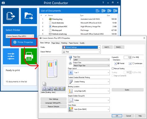 How To Set Up Printer Properties And Finishing Options Staple Hole Punch Offset