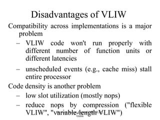 Superscalar And VLIW Architectures PDF Programming Languages Computing