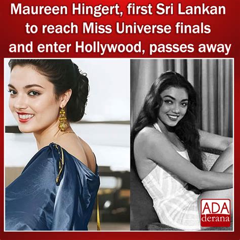 Ada Maureen Hingert First Sri Lankan To Reach Miss Universe Finals And Enter Hollywood