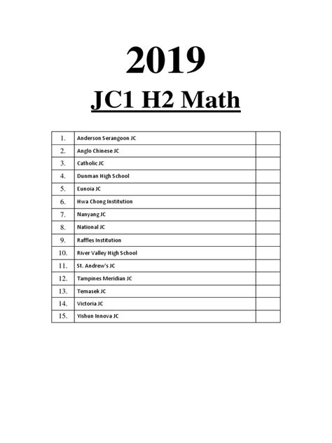Jc1 Math H2 2019 Pdf Plane Geometry Vector Space