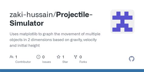 Github Zaki Hussainprojectile Simulator Graphically Simulates The Movement Of An Object In 2