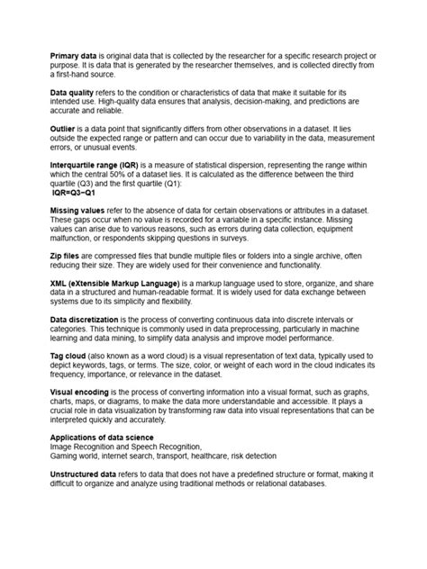 Foundation Of Data Science Imp Notes Pdf Geographic Information