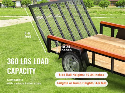 Vevor 2 Sided Trailer Tailgate Lift Assist 360 Lbs Load Capacity Compatible With Open Utility