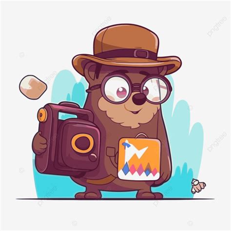 인스타그램 로고 벡터 카메라 만화 캐릭터와 스티커 클립 아트 곰 상표 클립 아트 Png 일러스트 및 벡터 에 대한 무료