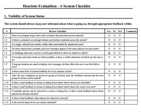 FREE 6 Sample Heuristic Evaluations In PDF MS Word