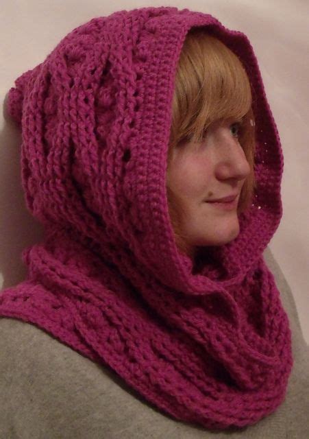 Ravelry Cable And Clusters Hooded Scarf Scoodie Pattern By Thomasina Cummings Crochet Hooded