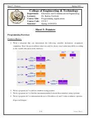 Pointers Programming Exercises Functions C Programming Basics