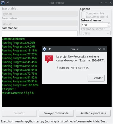Lazarus Tprocess Redirection Dun Flux Python Vers Un Tmemo Page
