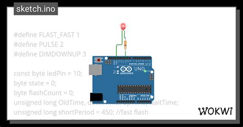 cycle between led functions ie flashing dimming and pulsing