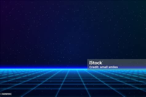 레트로 공상 과학 배경 레이저 그리드 풍경과 미래 지향적 3d 일러스트 레이 션 0명에 대한 스톡 사진 및 기타 이미지 0명 네온 다중 색상 Istock