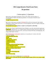 Maternity OB Blueprint Docx OB Comprehensive Final Exam Notes Questions Contraception