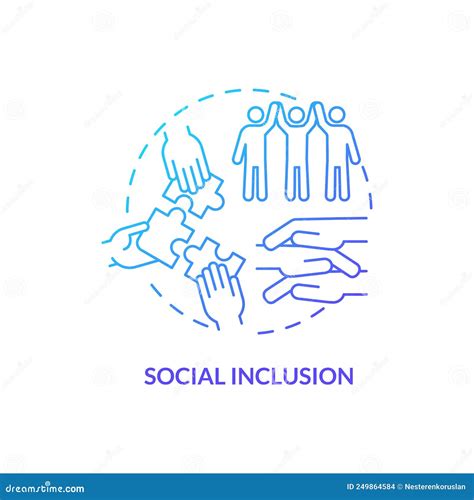 Social Inclusion Blue Gradient Concept Icon Stock Vector Illustration Of Bisexual Concept