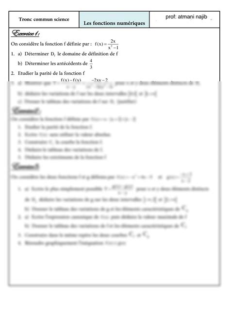 SOLUTION Generalites Sur Les Fonctions Serie D Exercices Studypool